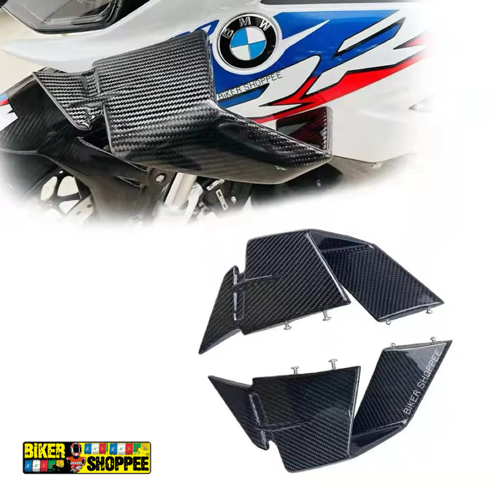 BMW S1000RR INSPIRED UNIVERSAL FRONT SPOILER CARBON FIBER DIPPED WINGL ...