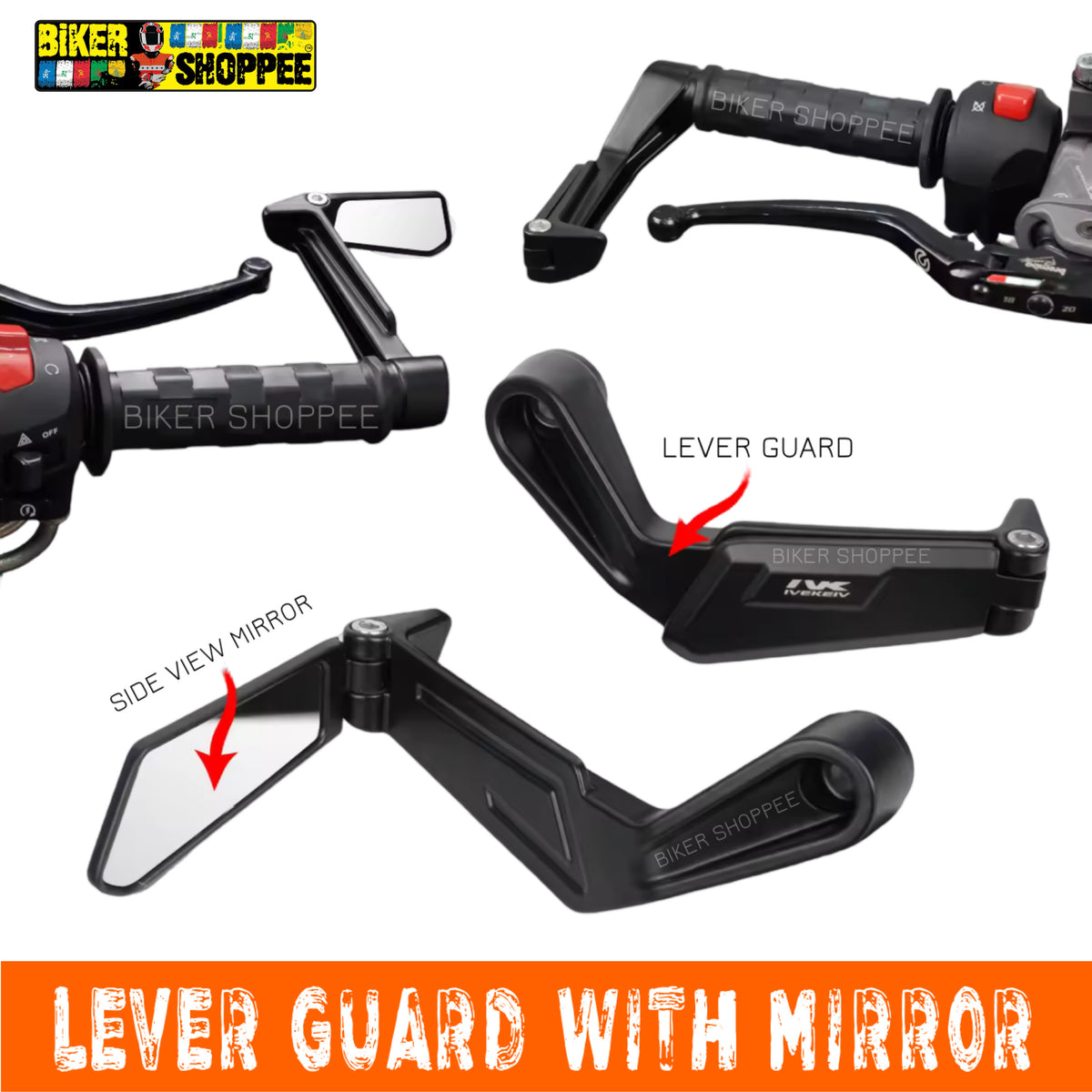 LEVER GUARD WITH MIRROR – BiKER SHOPPEE
